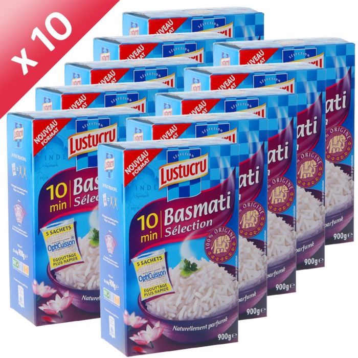 LUSTUCRU Riz Basmati En Sachet 5X180g (x10) - Cdiscount Au quotidien
