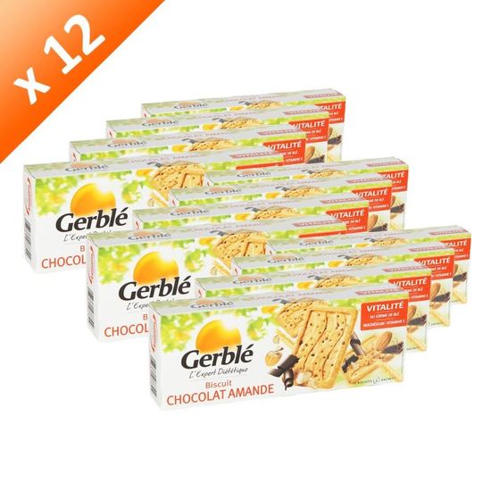 GERBLE Biscuit Chocolat Amande 200g (x12) - Cdiscount Au quotidien