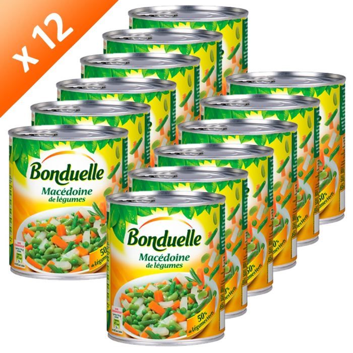BONDUELLE Macédoine de Légumes 12x265g - Cdiscount Au quotidien
