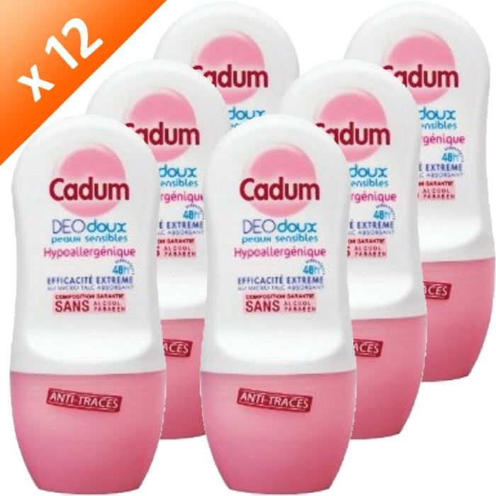 CADUM Déodorant Bille Hypoallergénique 50ml (x12) - Cdiscount Au quotidien