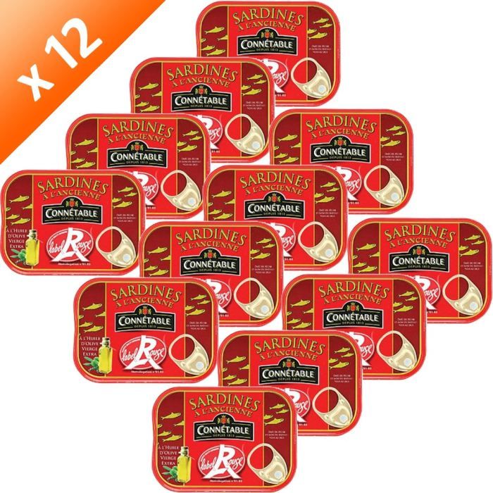 CONNETABLE Sardines Label Rouge 135g (x12) - Cdiscount Au quotidien