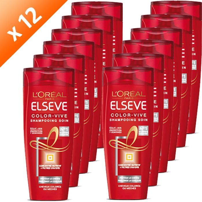 ELSEVE Shampoing Color Vive 250ml (x12) - Cdiscount Au quotidien