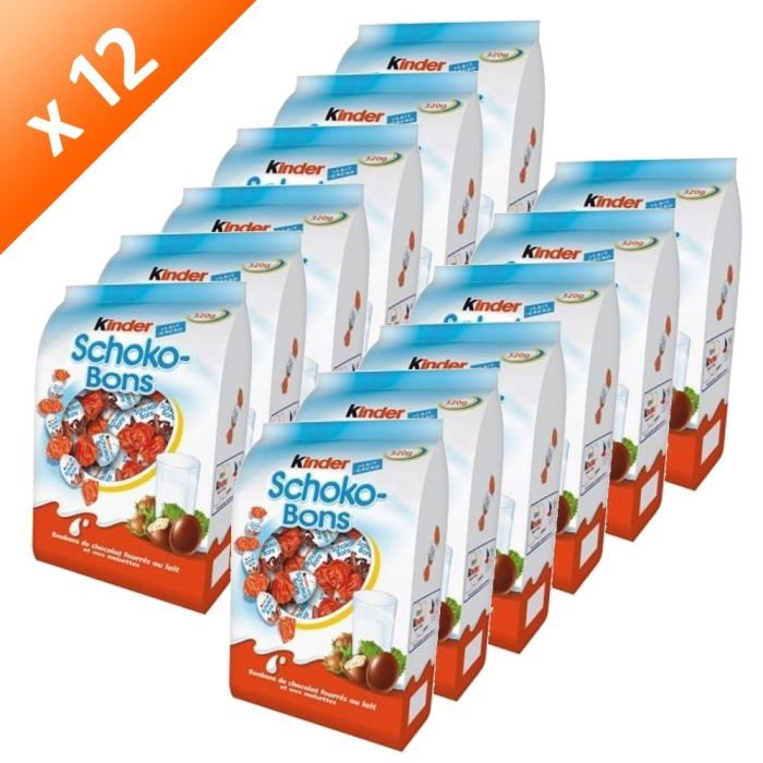 KINDER shokobons 320g (x12) - Cdiscount Au quotidien