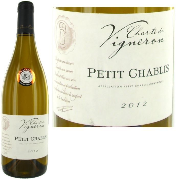 Domaine Millet Petit Chablis 2012 x1 - La cave Cdiscount