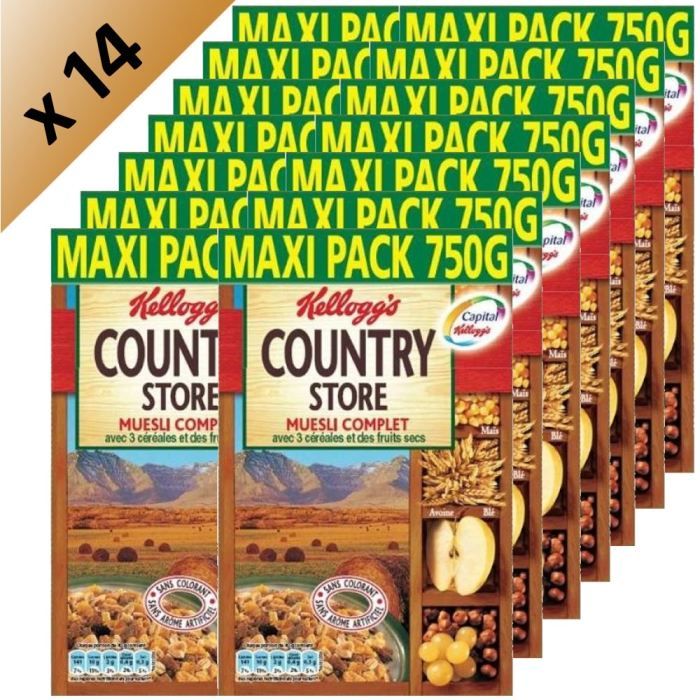 KELLOGG'S Country Store750g (x14) - Cdiscount Au quotidien
