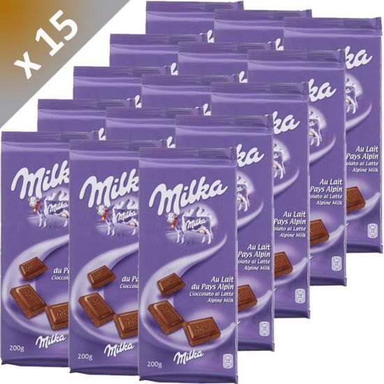 MILKA Lait 200g (x15) - Cdiscount Au quotidien