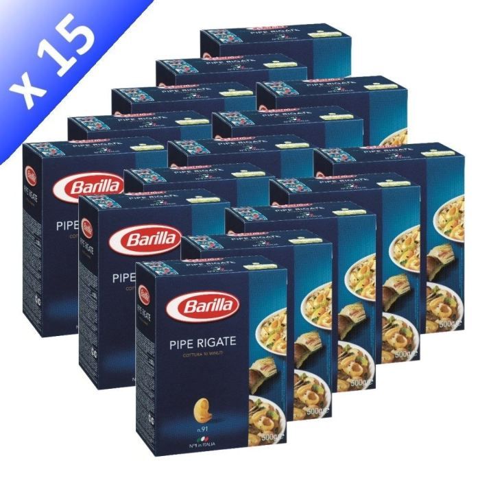 BARILLA Pipe Rigate 500g (x15) - Cdiscount Au quotidien