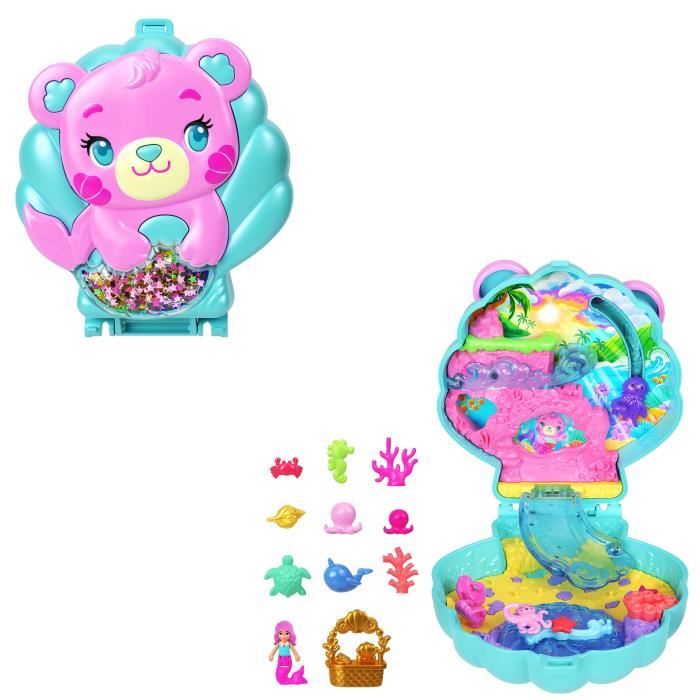 Polly Pocket - Coffret Île des paillettes - Mini-figurine et animaux ...