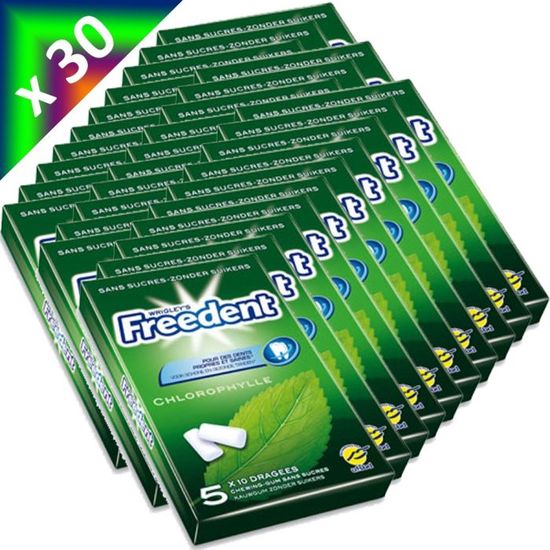 FREEDENT Chlorophylle 5x10d 70g (x30) - Cdiscount Au quotidien