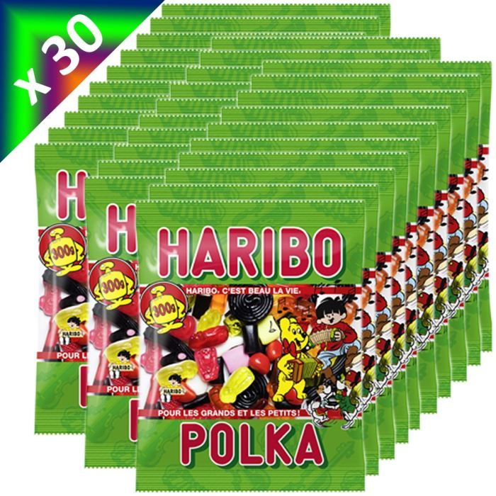HARIBO Polka Bonbon Réglisse 300g (x30) - Cdiscount Au quotidien