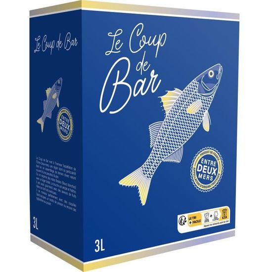 Bag in Box 3 litres Le Coup de Bar Entre Deux Mers - Vin blanc de Bordeaux - La cave Cdiscount