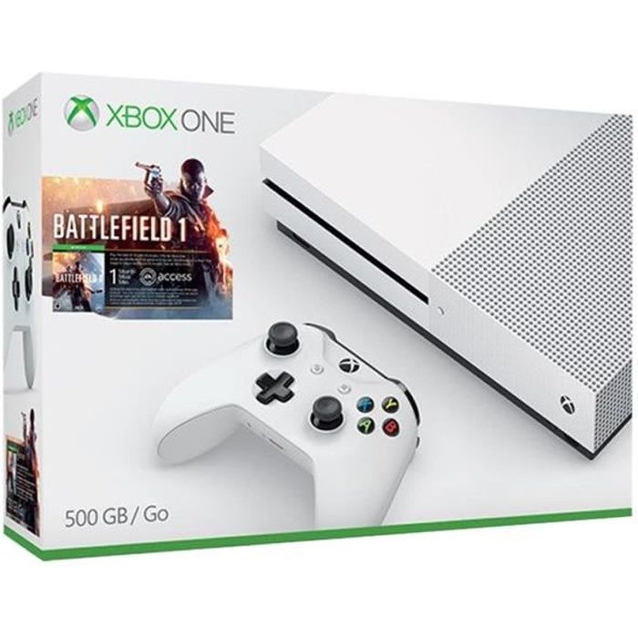 Pack Xbox One S 500Go + Battlefield 1 - Cdiscount Jeux vidéo