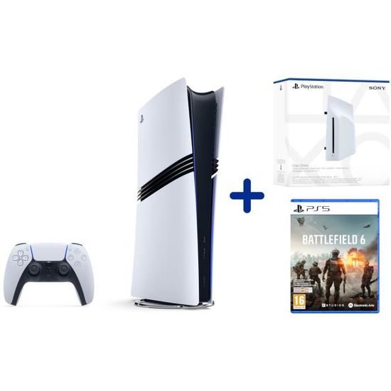 Pack PS5 Pro : Console PlayStation 5 Pro + Lecteur de disques pour ...