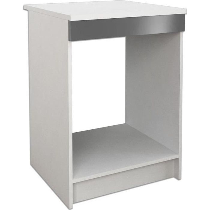 Caisson bas de cuisine pour four l 60 cm - Gris Brillant - START ...