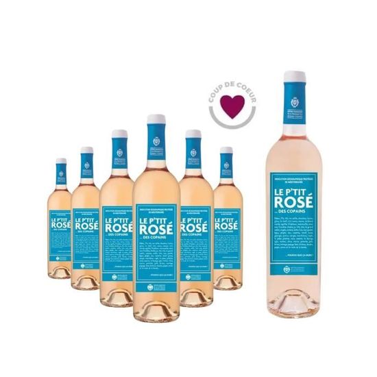 6 bouteilles + 1 magnum - Le P'tit Rosé des Copains Méditerranée- Vin ...
