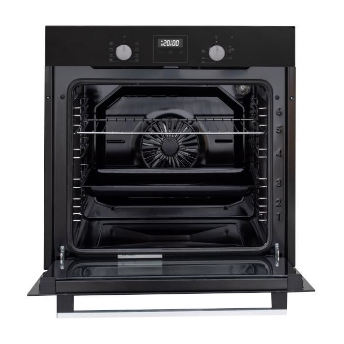 Four encastrable catalyse - chaleur pulsée - CONTINENTAL EDISON - F80CBIX - Noir et inox - L59,5 ...