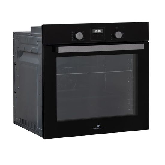 Four encastrable catalyse - chaleur pulsée - CONTINENTAL EDISON - F80CBIX - Noir et inox - L59,5 ...