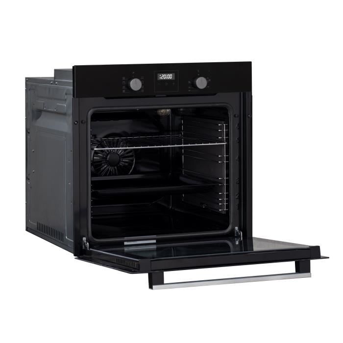 Four encastrable catalyse - chaleur pulsée - CONTINENTAL EDISON - F80CBIX - Noir et inox - L59,5 ...