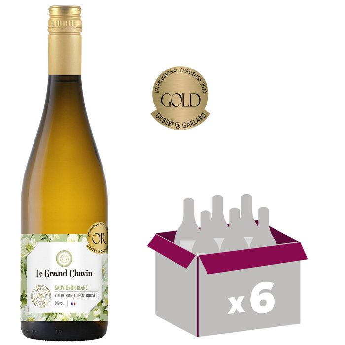 Le Grand Chavin Sauvignon Blanc - Vin de France Désalcoolisé x6 - La ...
