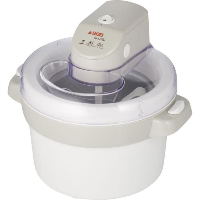 SEB Sorbetière Gelato - IG500131 - 1 L - Blanc - Cdiscount Electroménager