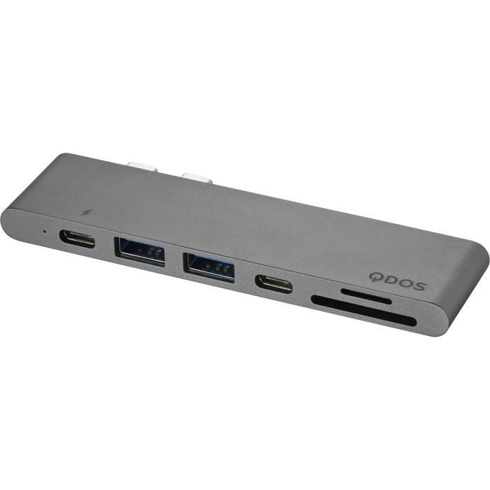 QDOS PowerLink Pro 7 en 1 Hub USB-C 7-en1 - Gris Sideral - Cdiscount ...
