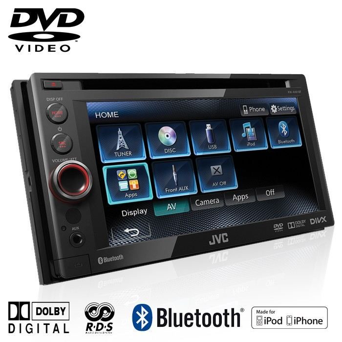JVC KW-AV61BTE Autoradio DVD 2 Din 6.1 pouces USB - Cdiscount Auto