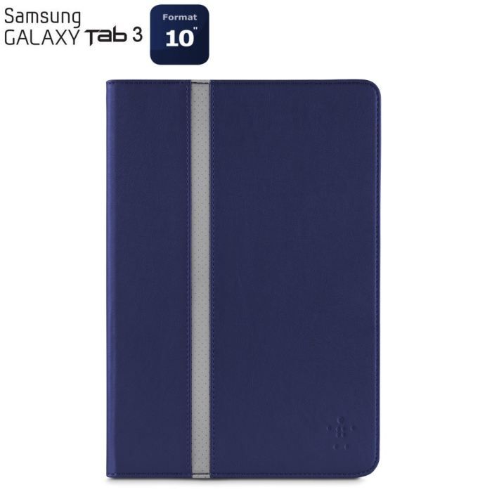 Belkin étui bleu Cinema Stripe Galaxy Tab3 10'' - Cdiscount Informatique