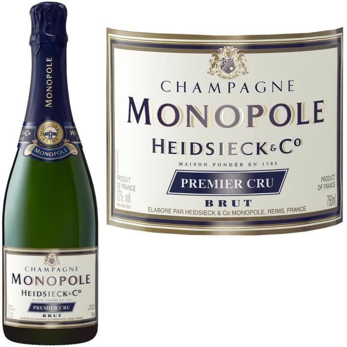 Champagne Heidsieck Monopole 1er Cru Brut - La cave Cdiscount