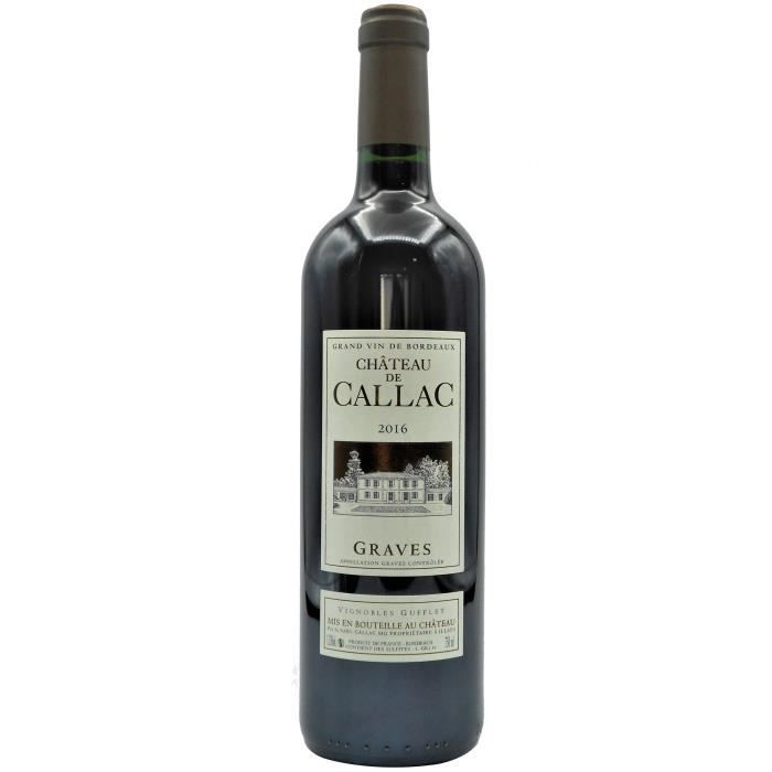 Château de Callac 2018 Graves - Vin rouge de Bordeaux - La cave Cdiscount