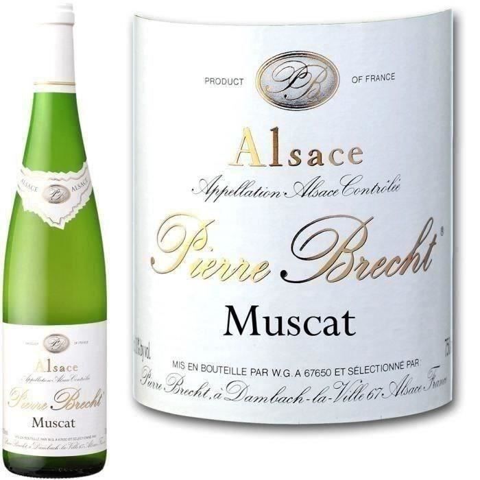 Pierre Brecht Muscat - Vin blanc d'Alsace 2023 - La cave Cdiscount