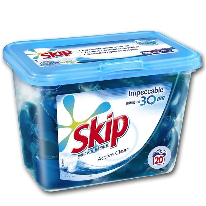 SKIP Active Clean 20 capsules - Cdiscount Au quotidien