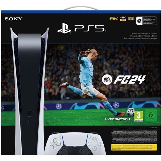 Console PlayStation 5 - Édition Standard + EA Sports FC 24 (code dans ...