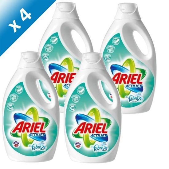 ARIEL Liquide 40 Lavages Febreze 2.92L (x4) - Cdiscount Au quotidien
