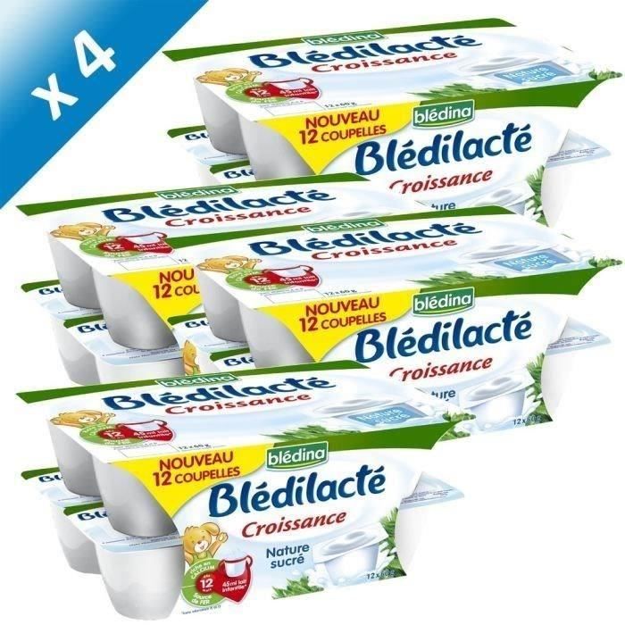 BLEDILACTE Croissance Nature Sucré 12x60g (x4) - Achat / Vente dessert ...