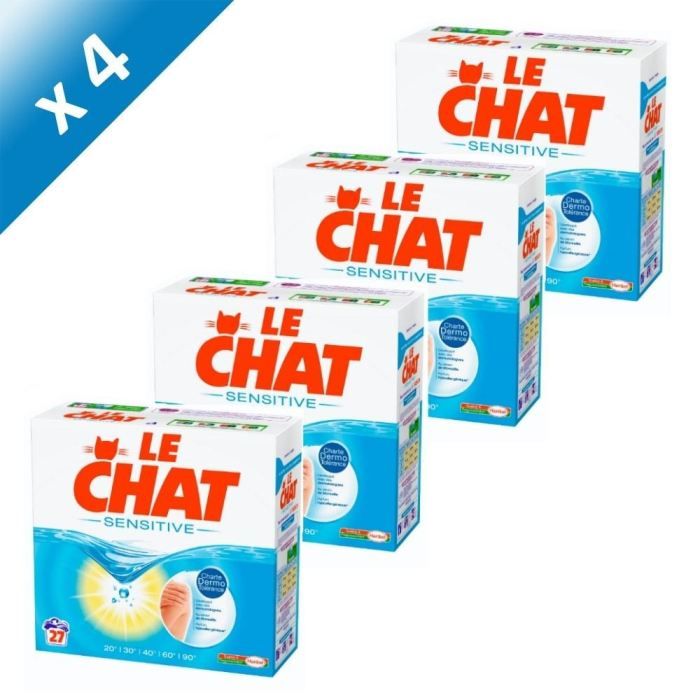 LE CHAT Sensitive 27 Lavages (x4) - Cdiscount Au quotidien