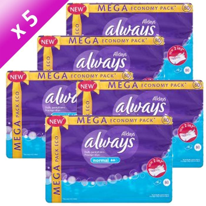 ALWAYS Protège-Slip Discreet Mégapack X80 (x5) - Cdiscount Au quotidien