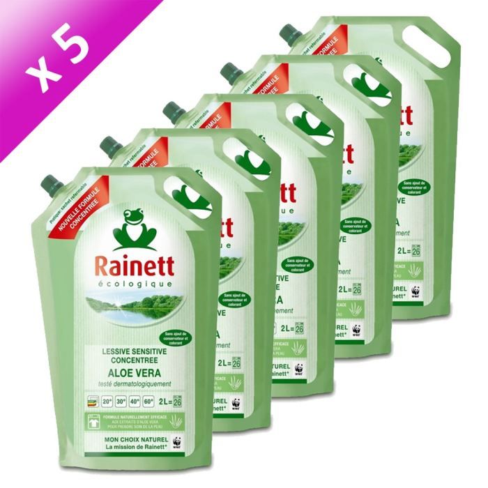 RAINETT Lessive Liquide Aloé Vera 2L (x5) - Cdiscount Au quotidien