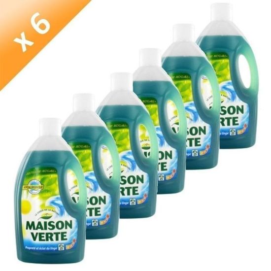 MAISON VERTE Lessive Ecologique 2.5L (x6) - Cdiscount Au quotidien