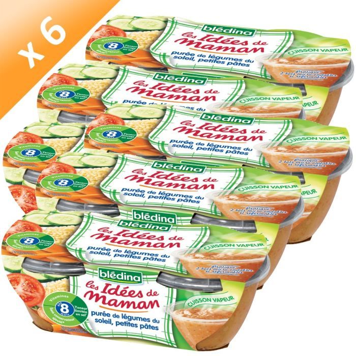 BLEDINA Idées Maman Purée Lég. Pâtes 2x200g (x6) - Achat / Vente ...