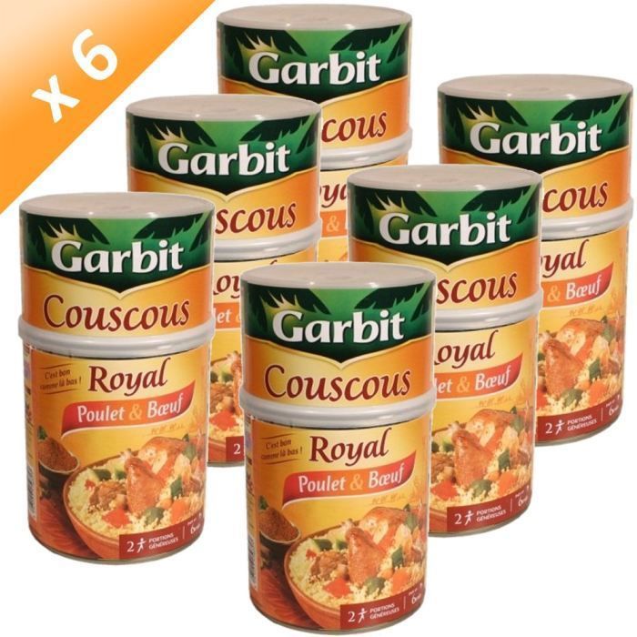 GARBIT Couscous Poulet, Boeuf 980g (x6) - Cdiscount Au quotidien