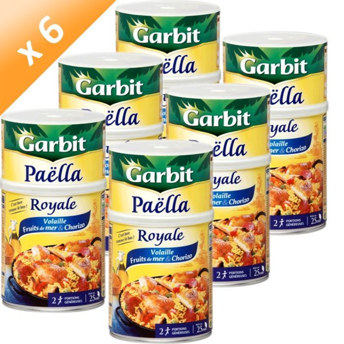 GARBIT Paëlla Volaille Fruits de Mer 940g (x6) - Cdiscount Au quotidien
