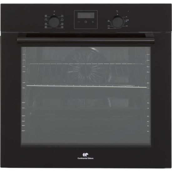 Four encastrable nettoyage catalyse - chaleur pulsée CONTINENTAL EDISON F80CBP Noir ...