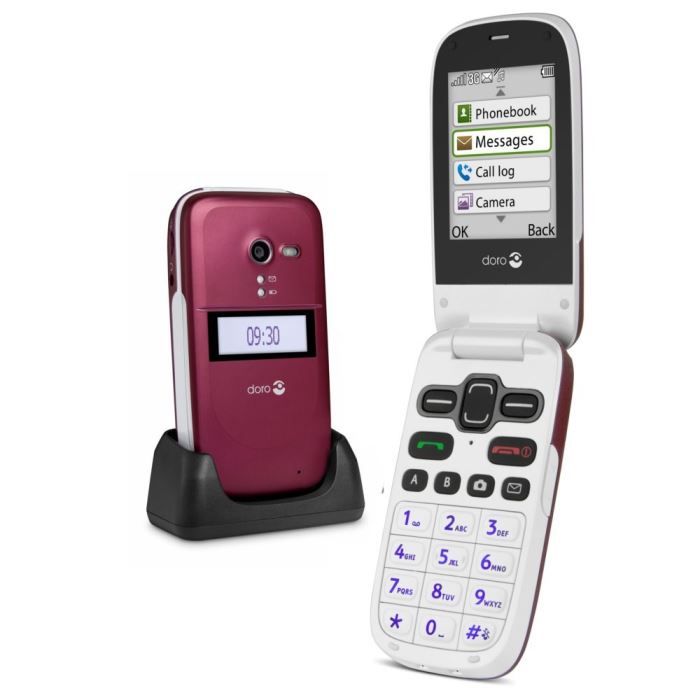 DORO 622 Blanc / Burgundy - Cdiscount Téléphonie