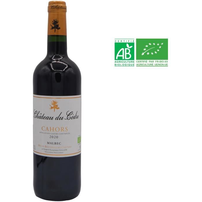 Château du Cèdre 2020 Cahors Malbec - Vin de rouge du Sud-Ouest - Bio ...