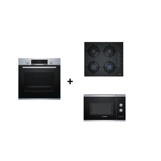 Four électrique encastrable Pyrolyse HBA573BR0 + Plaque cuisson gaz ...