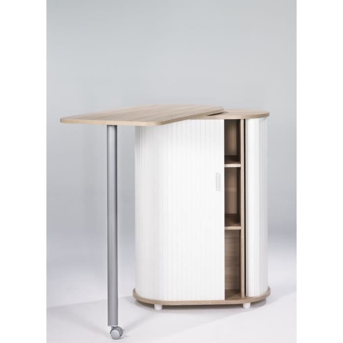 Table de Cuisine - Chêne Naturel - Pivotante - Rangement - Gain de ...