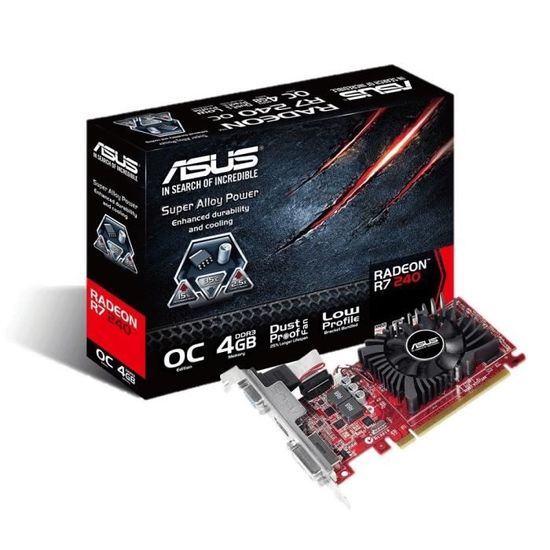 Asus AMD Radeon R7 240 4Go DDR3 OC LP - Cdiscount Informatique
