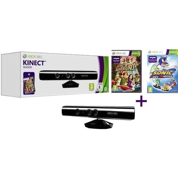 Pack Kinect Xbox 360 + Kinect Adventures + SONIC F - Cdiscount Informatique