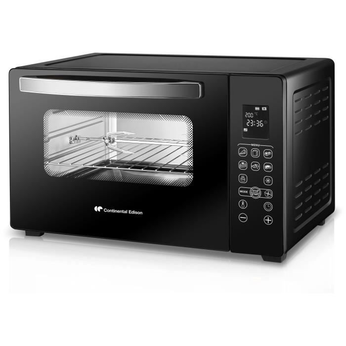 Minifour électrique CONTINENTAL EDISON CEMF45DIG - 45L noir - 2000W - Rotissoire, Convection ...