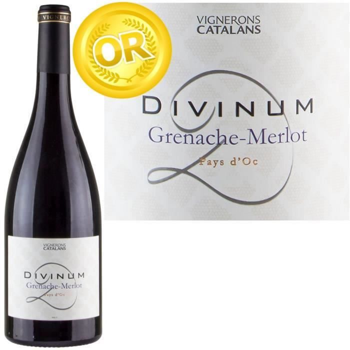 Divinum Grenache Merlot IGP Oc 2013 vin rouge x1 - La cave Cdiscount